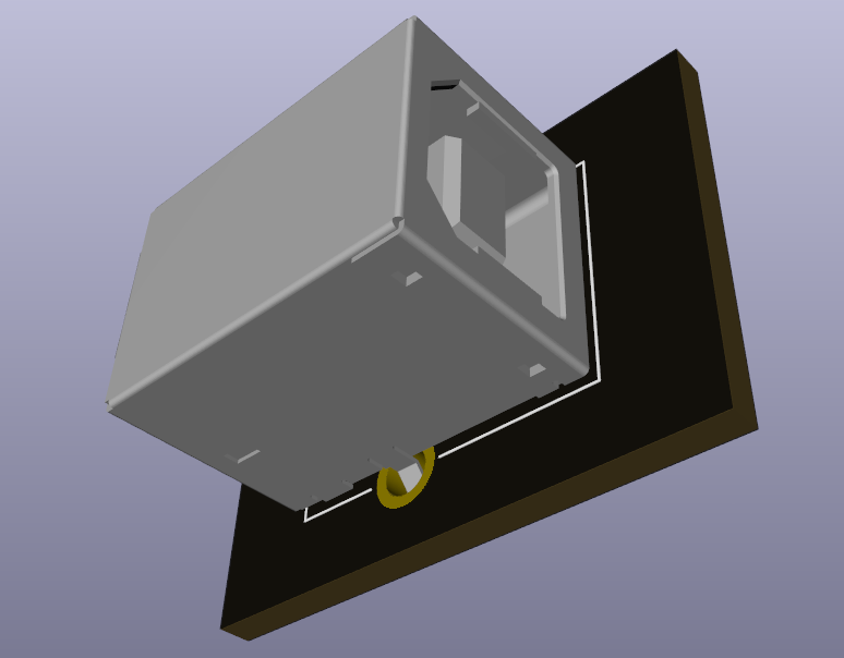 Added 3d model for horizontal USB type B connector to Connector_USB.3 ...